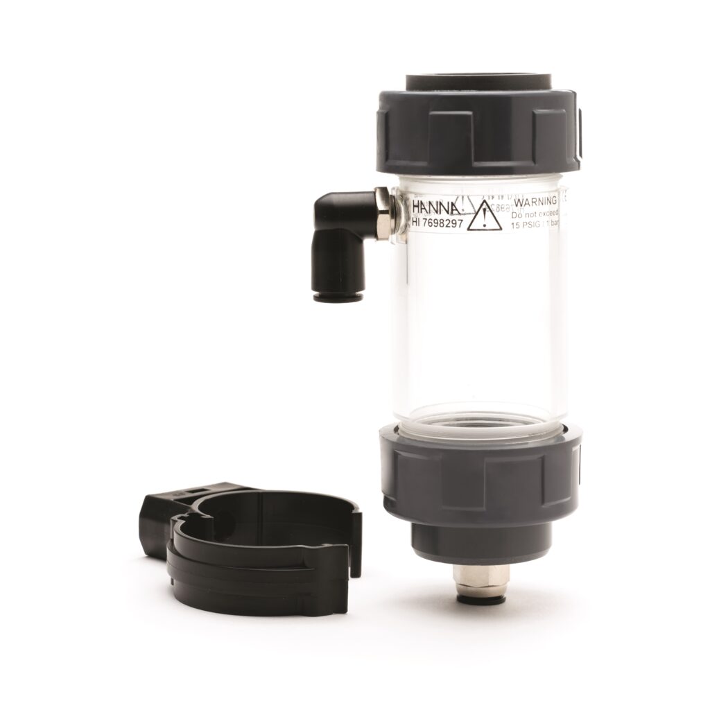 Long, Quick-Release Flow Cell for HI9829 Multiparameter Portable Meter ...